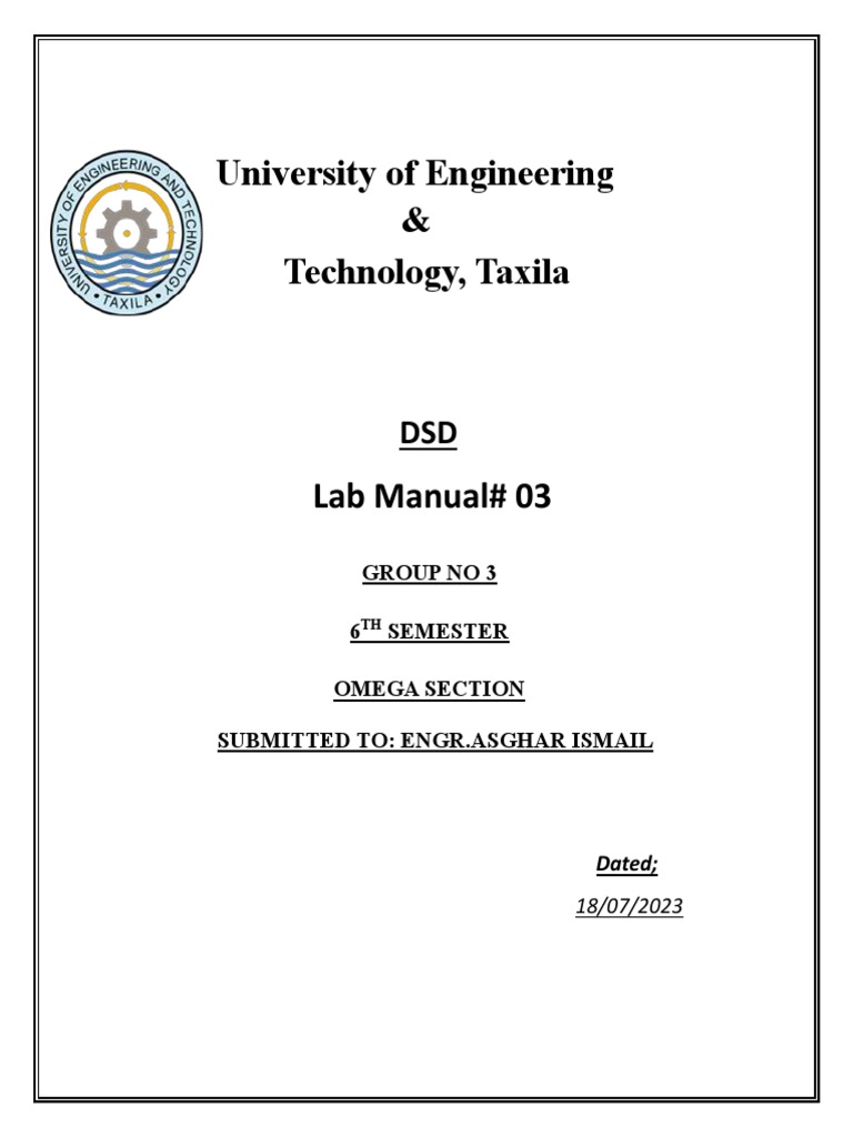 DSD Lab 3 | PDF | Hardware Description Language | Field Programmable ... DSD Lab 3 | PDF | Hardware Description Language | Field Programmable ...