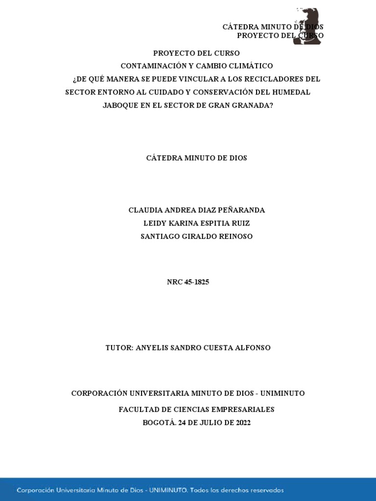 Proyecto Parte #3 | PDF | Bogotá | Humedal