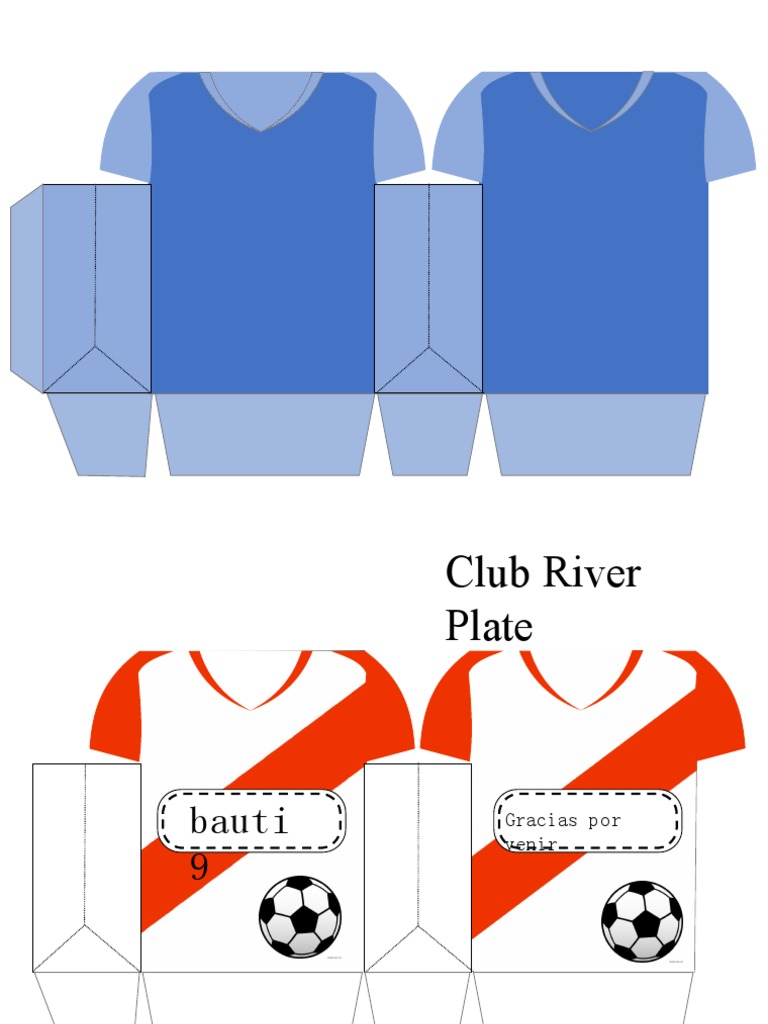 Caja Camiseta Futbol Plantilla Pdf