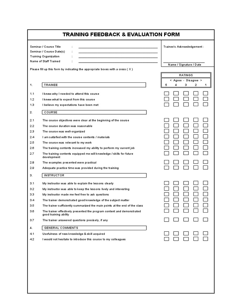 Training Feedback & Evaluation Form - FeatureCAM Starter Pack | PDF | Trademark | Cognition