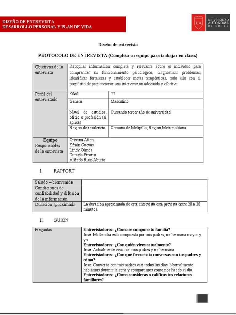 Diseño de Entrevista | PDF