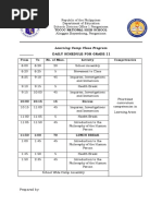 NLC Sample Class Program and Schedule | PDF