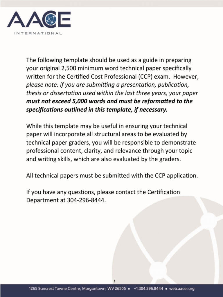 CCP Technical Paper Template | PDF | Equations | Abstract (Summary)