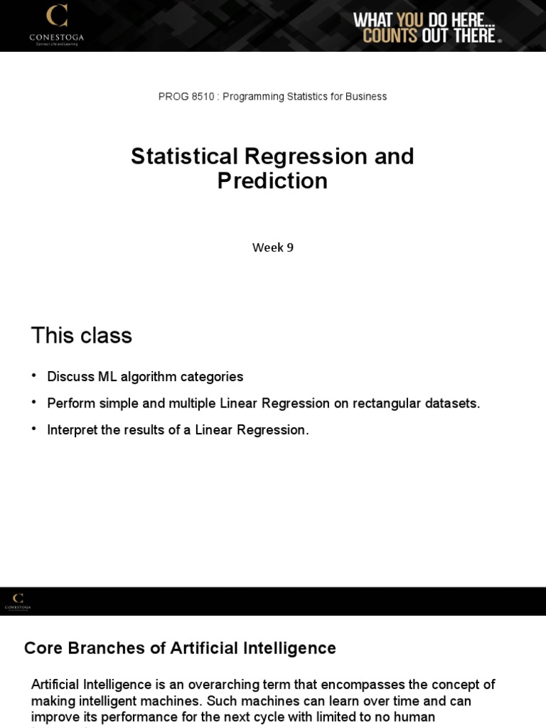 Week 9 - PROG 8510 Week 9 | PDF | Regression Analysis | Linear Regression