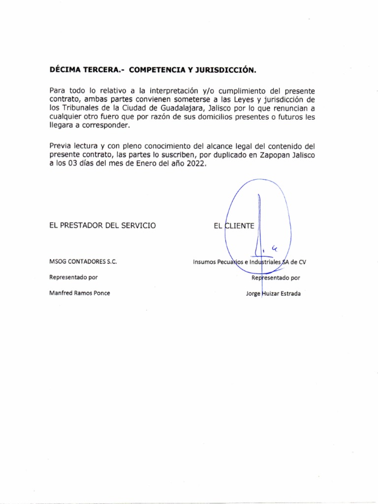 Carta Servicios Contables 2022 | PDF