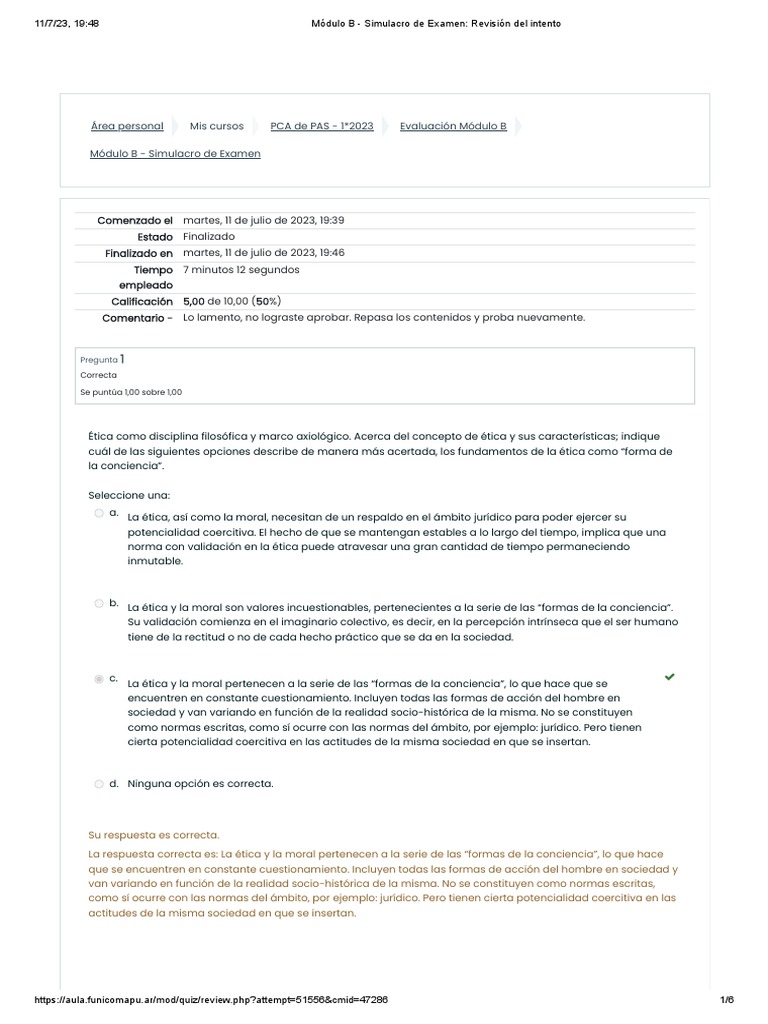 PAS - Modulo B, Simulacro3 | PDF | Moralidad | Protección al Consumidor