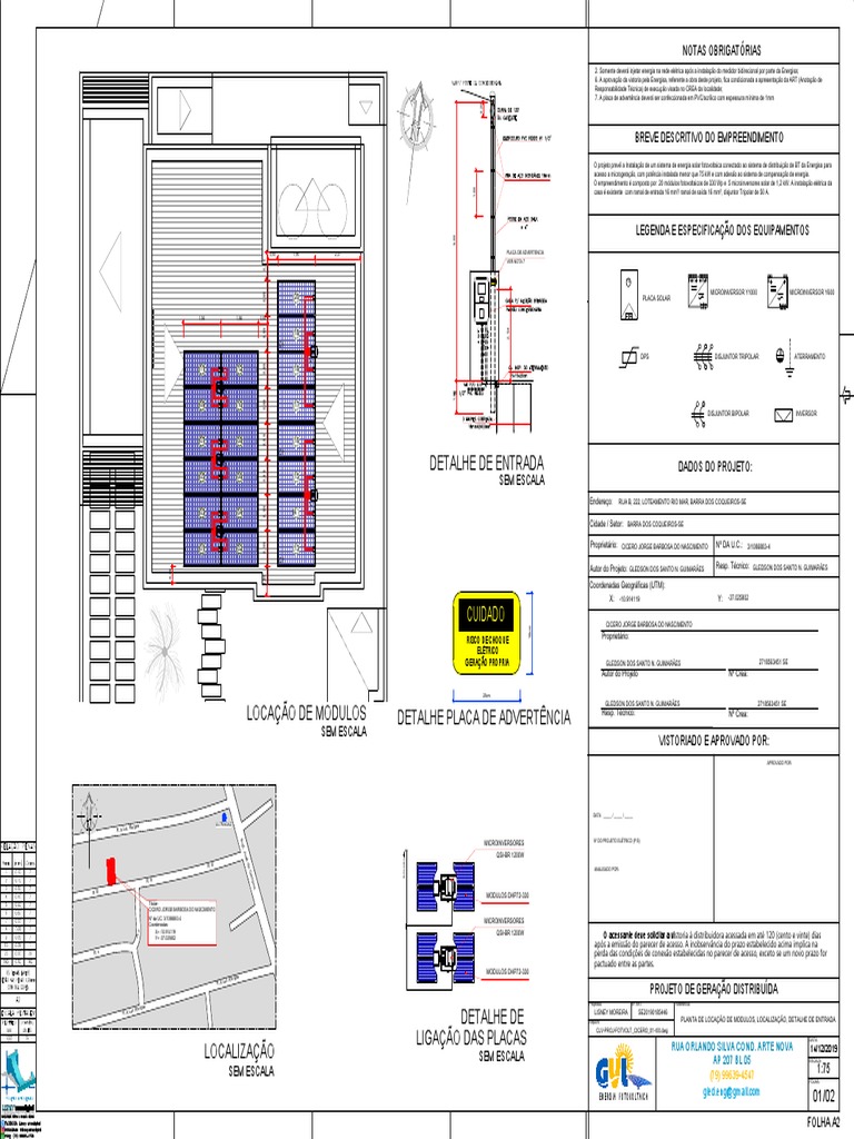 01 CVL PROJ FOTVOLT - CICERO - 01 r00 Model | PDF | Ciência de ...