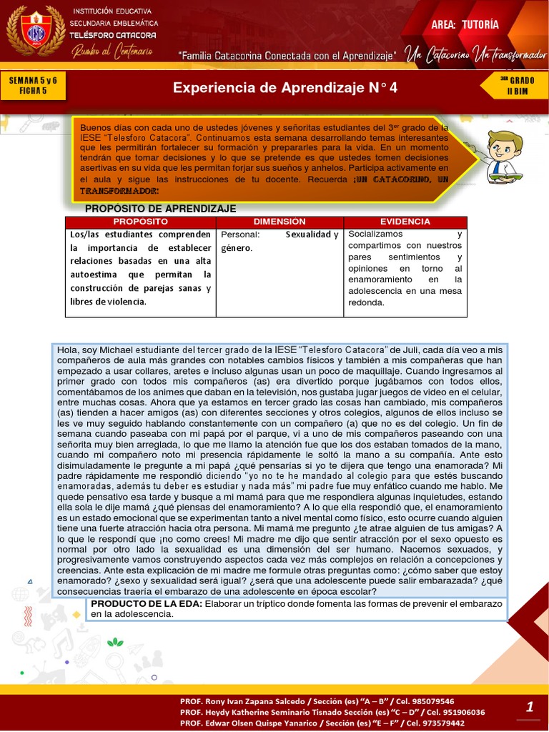 Tut3° Iibim 5,6 | PDF | Amor | Autoestima