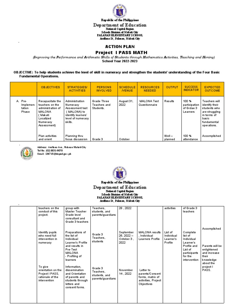 Grade 3 Proposal Project I Pass | PDF | Teachers | Behavior Modification