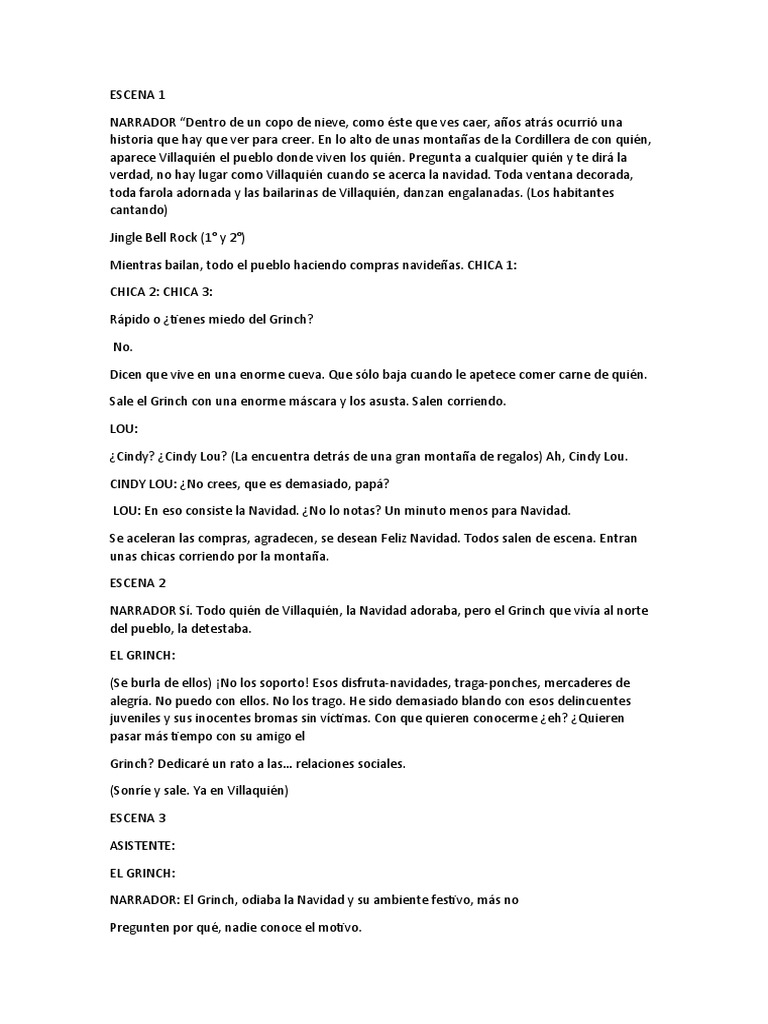 Diàlogo Grinch | PDF | Navidad | Dr. Seuss