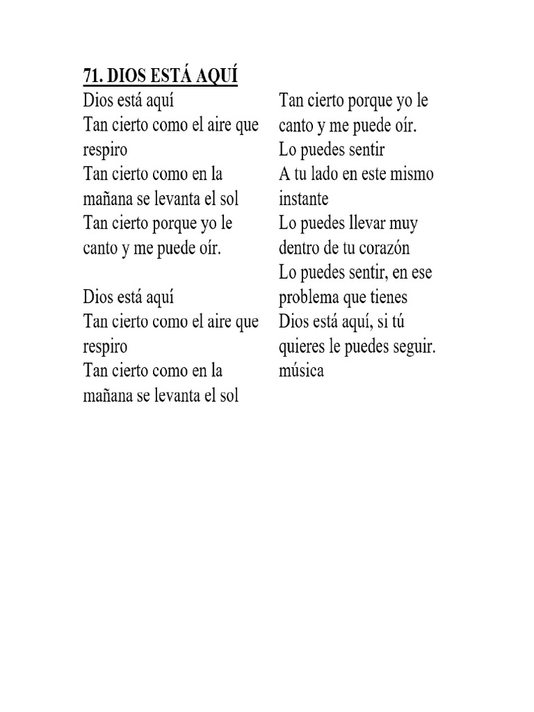 Dios Esta Aqui | PDF