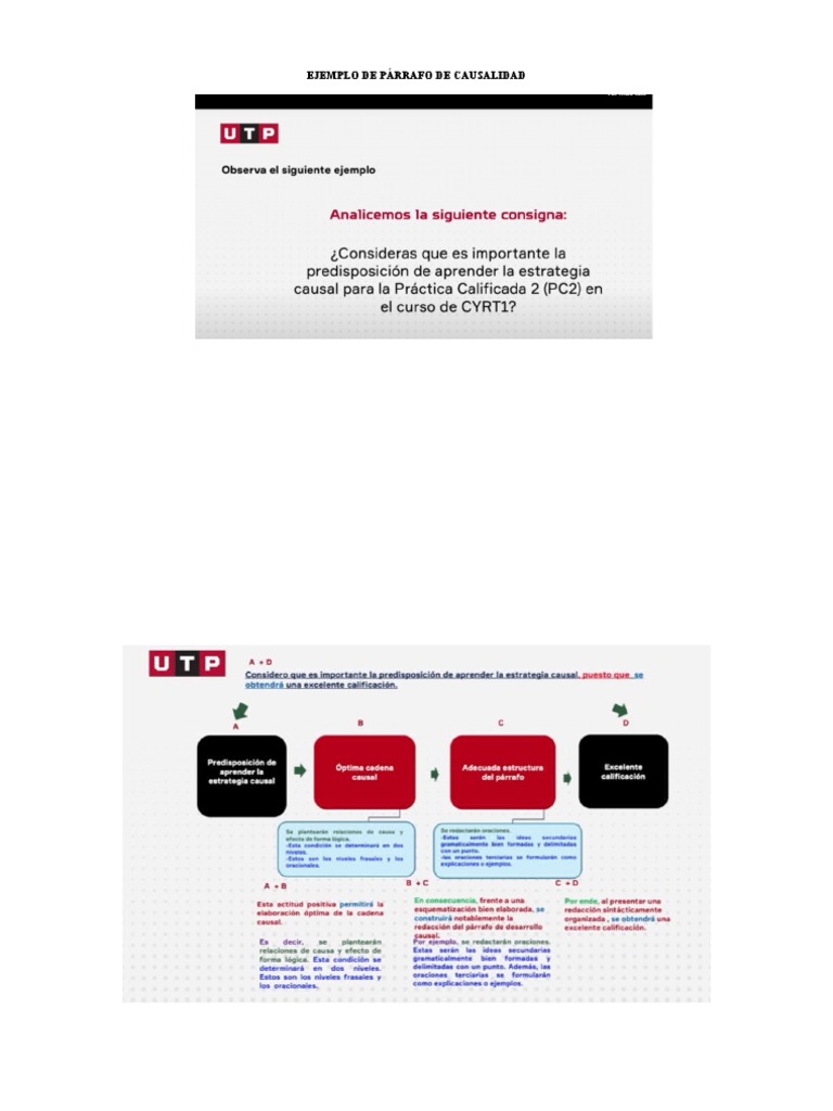 Pasos y Ejemplo de Párrafo de Causalidad | PDF