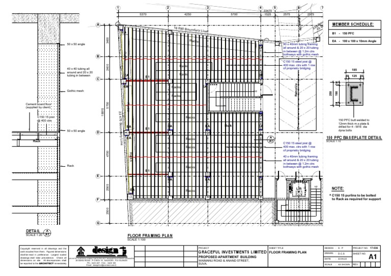 A1 - Floor Framing Plan | PDF | Structural Engineering | Civil Engineering