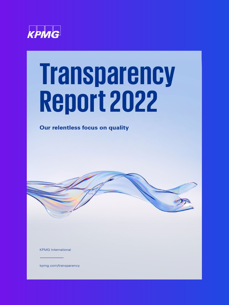 Transparency Report 2022 Global Report | PDF | Audit | Going Concern
