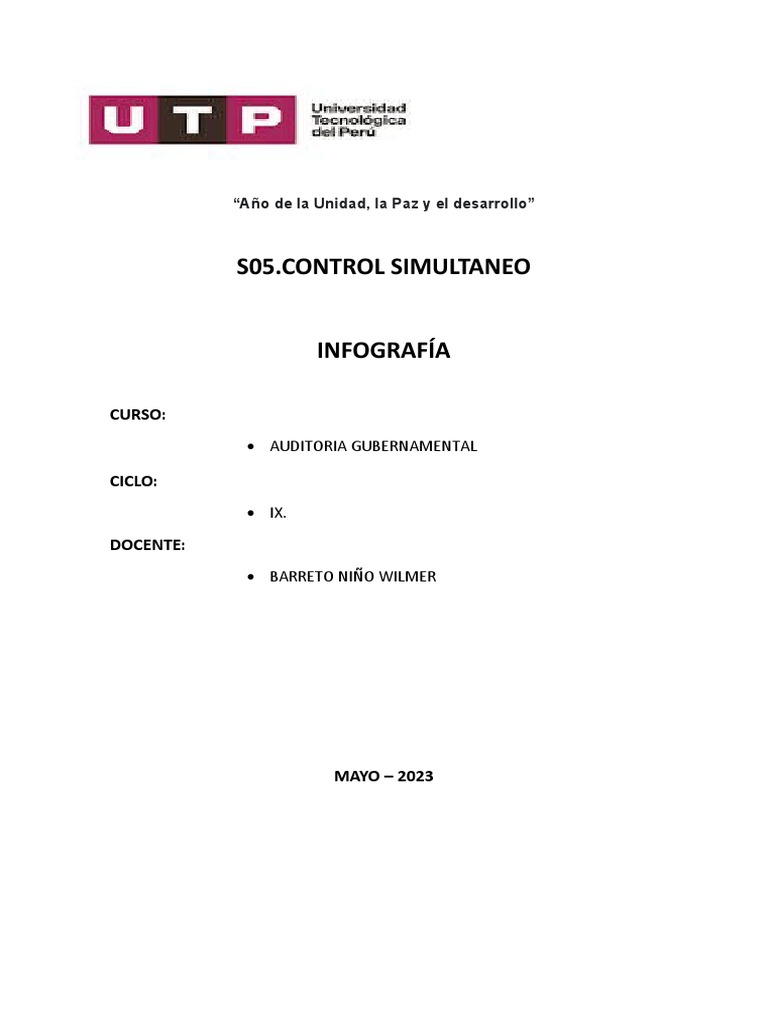 Infografía Control Simultaneo - Marco Lozada | PDF