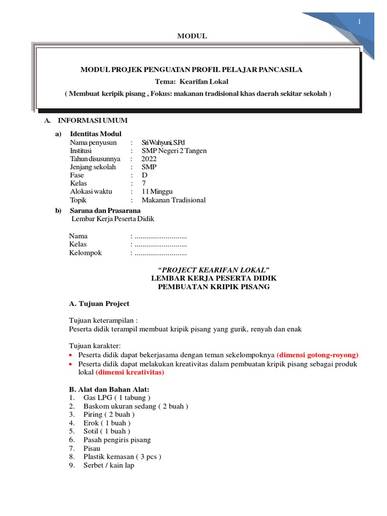 Modul Projek 1 | PDF