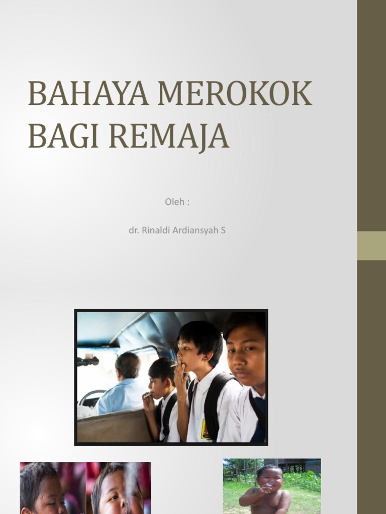 Bahaya Merokok Bagi Remaja Pdf