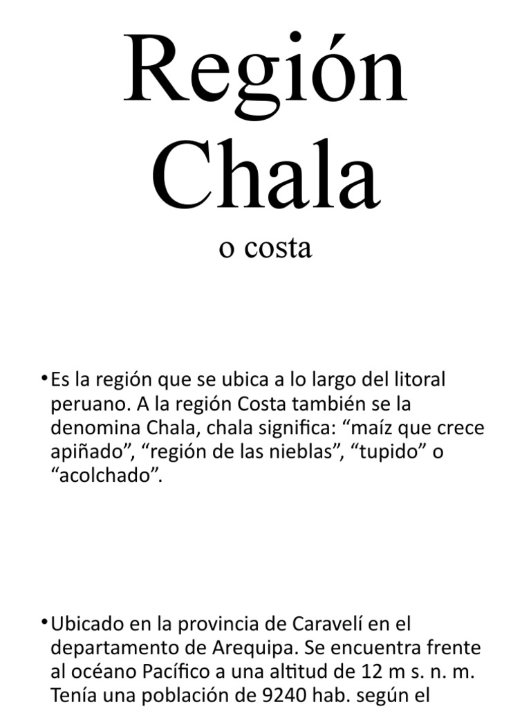Región Chala | PDF | Hogar y jardín | Tecnología e ingeniería