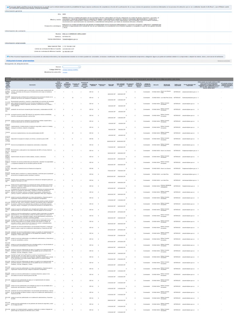 Plan Anual de Adquisiciones - PAA - 2023 | PDF