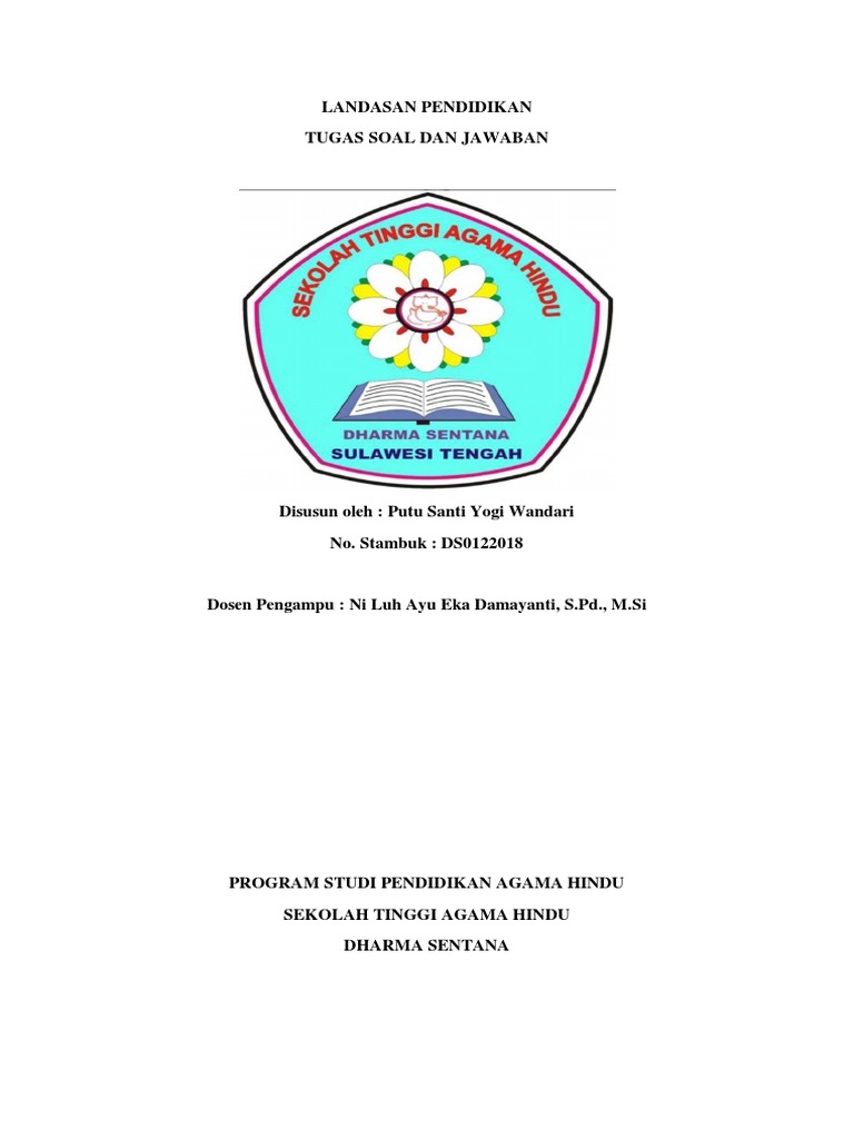 Tugas Soal Landasan Pendidikan Putu Santi Yogi Wandari | PDF | Karier & Perkembangan | Seni