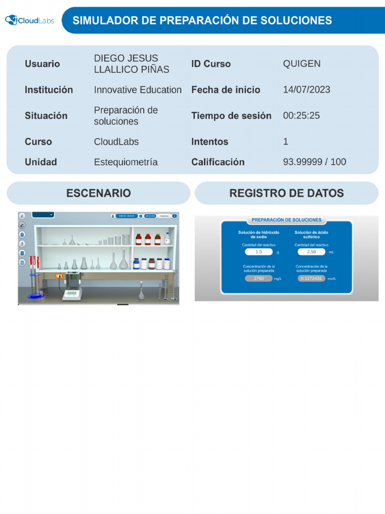 Preparación de Soluciones | PDF