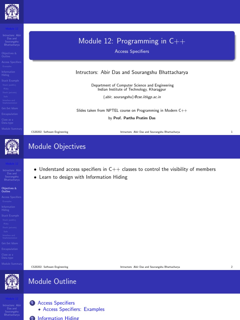 Module 12 Pdf Class Computer Programming Namespace