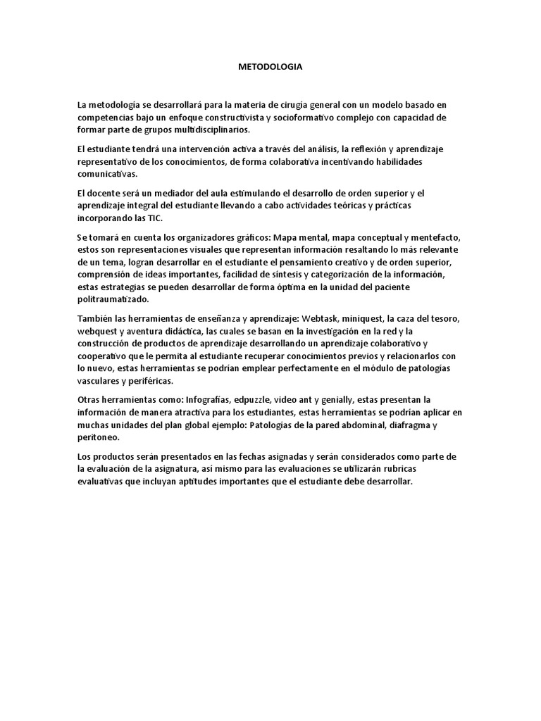 Metodologia de Mi Plan Global | PDF