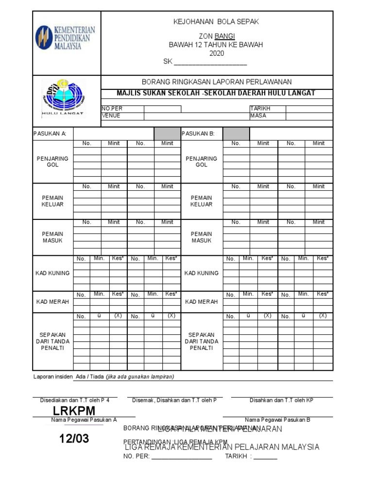 Borang VK Zon (R03) | PDF