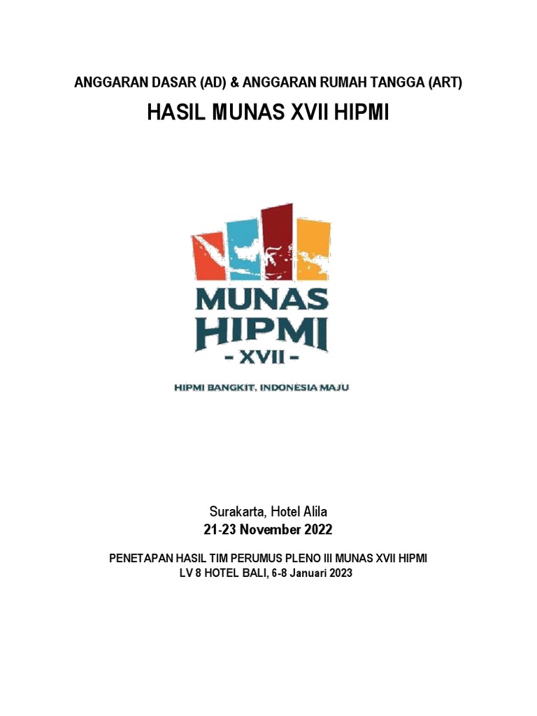 Ad & Art Hasil Munas Xvii Hipmi | PDF