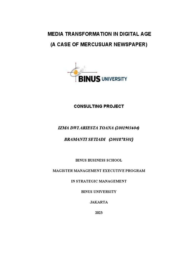 Thesis Digital Transformation Media | Download Free PDF | Technological ...