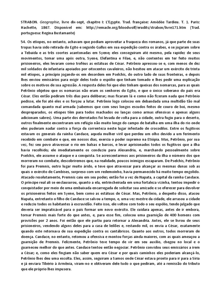 Estrabão. Geografia Xvii 54 | PDF | Exército | Militar