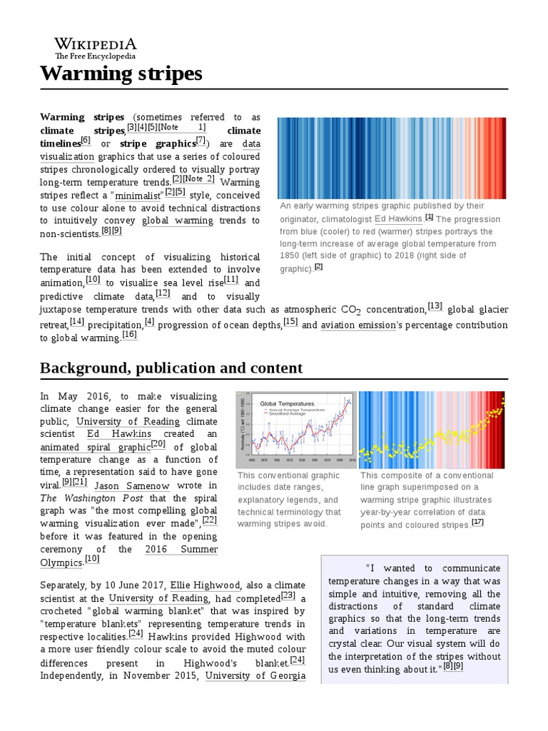 Warming Stripes | PDF | Earth Sciences | Climate