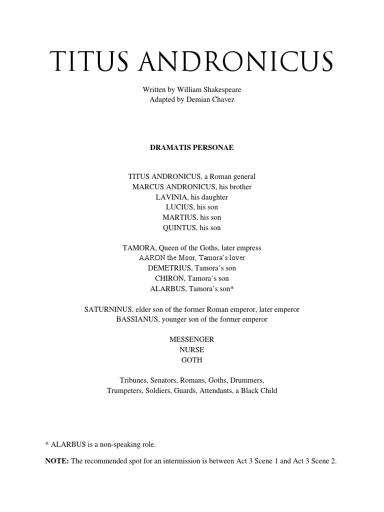 Titus Andronicus - Cut | PDF