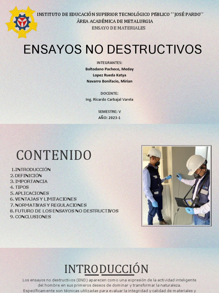 Ensayos No Destructivos | PDF | Pruebas no destructivas | Rayo X