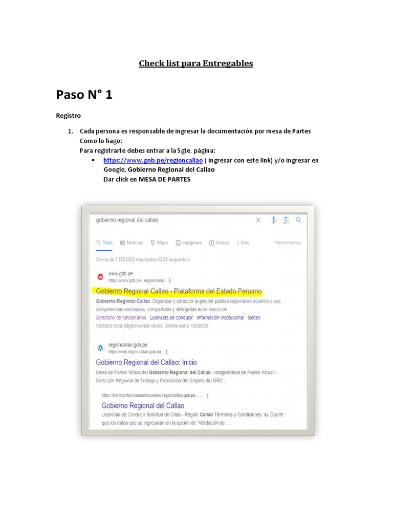 Check List para Entregables | PDF