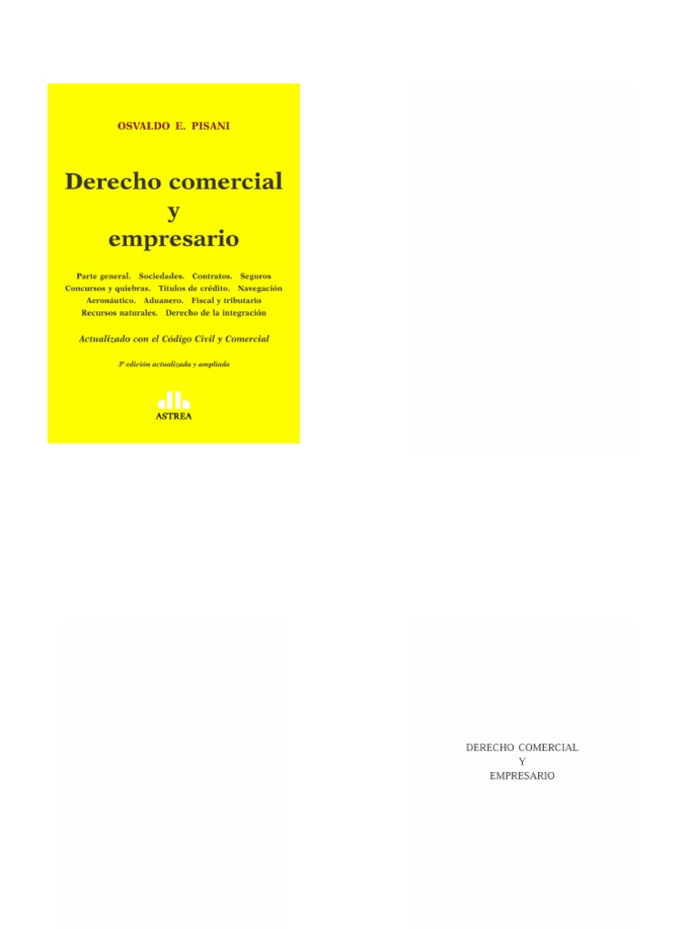 PISANI - Derecho Comercial y Empresari - 3ra - 2016 - Formato Libro | PDF