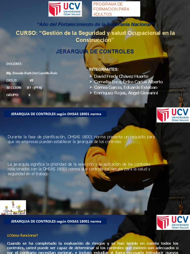 Grupo 06 - Jerarquia de Controles | PDF | Seguridad y salud ocupacional