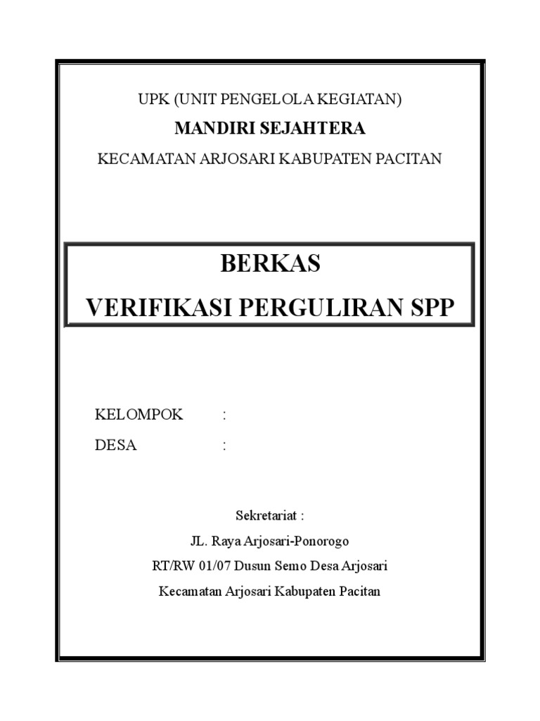 berkas verifikasi SPP | PDF