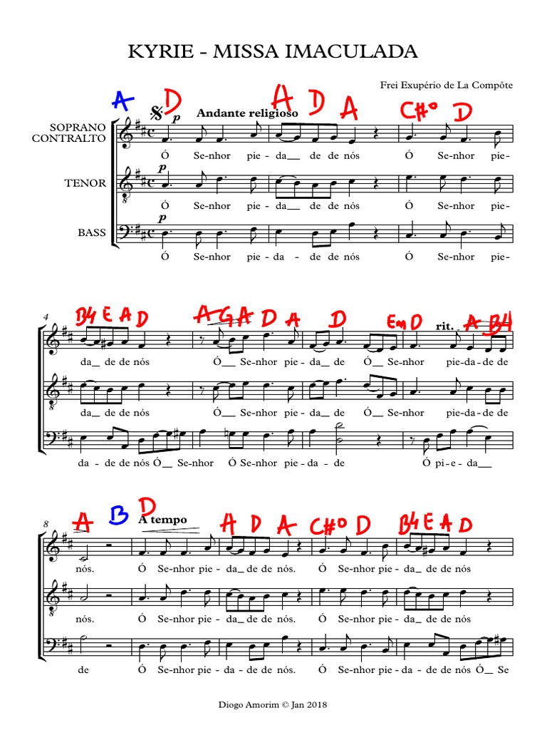 KYRIE - MISSA IMACULADA - Partitura Completa | PDF