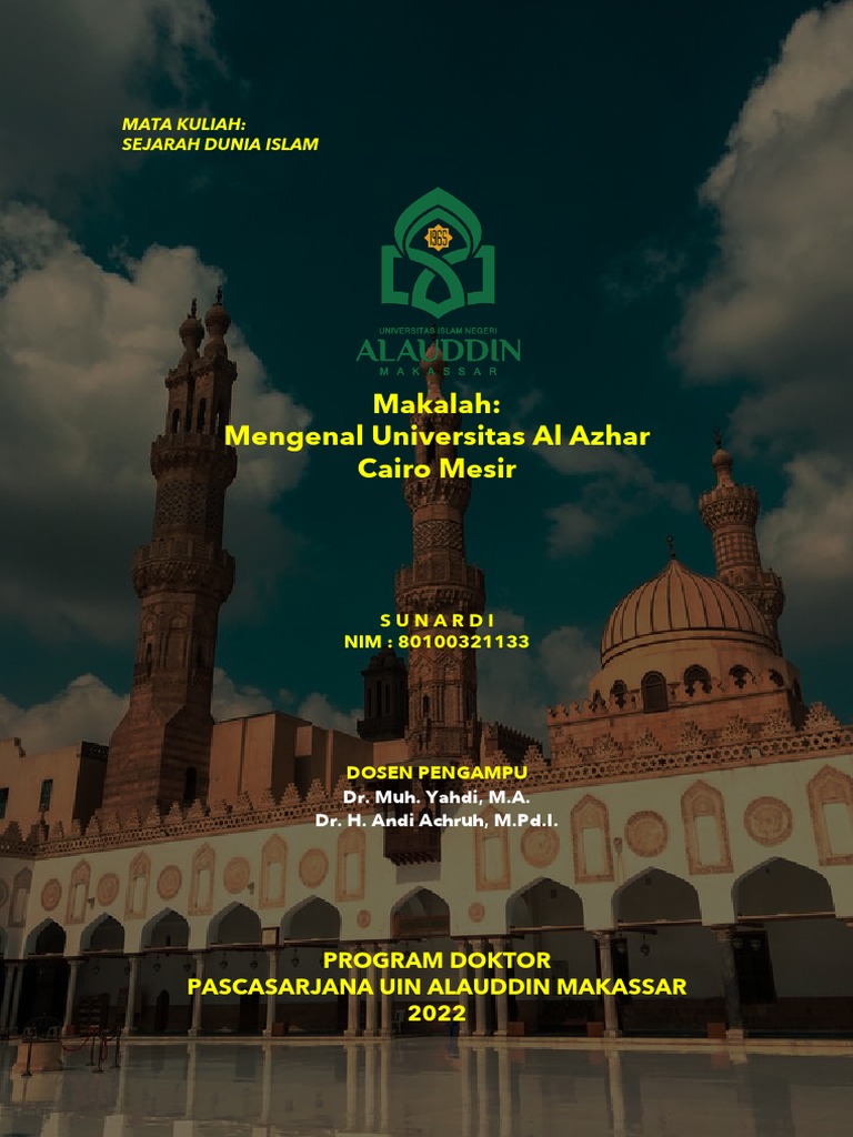4sunardi - Mengenal Universitas Al AzharSejarah Al Azhar Cairo | PDF