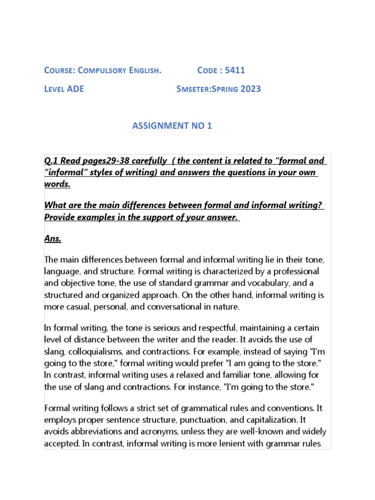 C: C E - C: 5411 L Ade S:S 2023 Assignment No 1 | PDF | Water Pollution | Atmosphere Of Earth