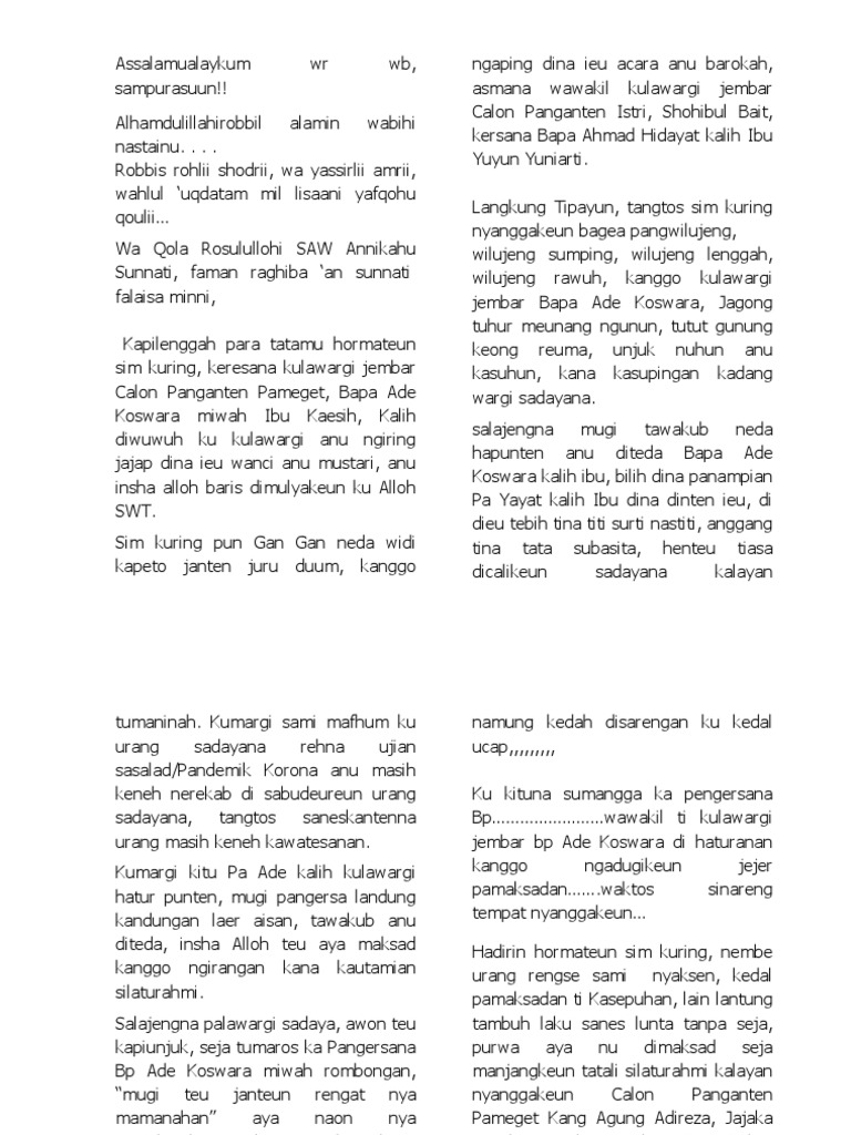 MC Lamaran Via | PDF