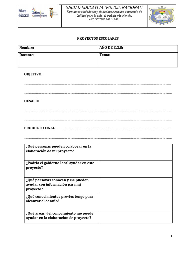 Informe Proyectos Escolares | PDF | Aprendizaje | Enseñando