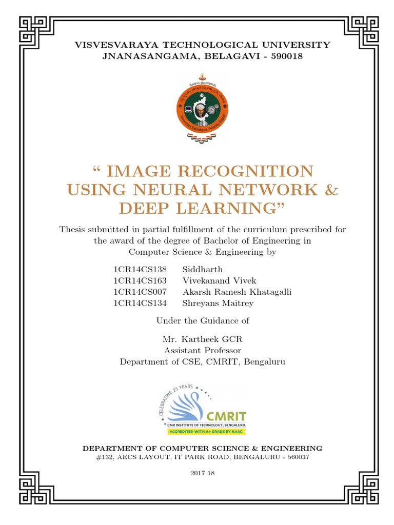 Image Recognition Using Neural Network & Deep Learning | PDF | Artificial Neural Network | Deep ...