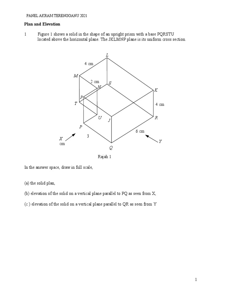 Plan and Elevation of Solids at 45° | PDF | Elementary Mathematics | Euclid
