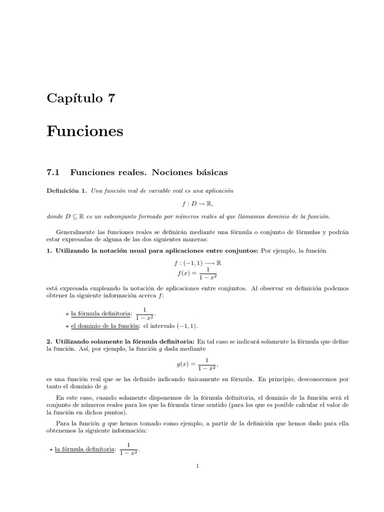 Tema 7 Tipos de Funciones | PDF | Función (Matemáticas) | Relaciones ...