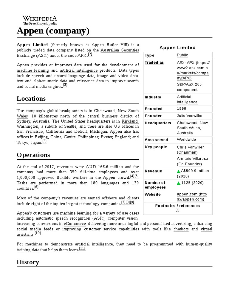 Appen (Company) | PDF | Information Technology | Computing