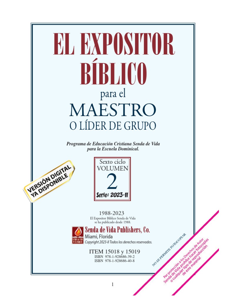 Expositor Maestro Adulto Estudio 1-3 II-2023 | PDF | Jesús | Parábolas de Jesús