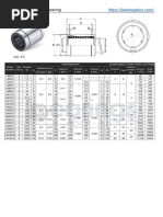 Linear Bearing Size Specifications | PDF | Bearing (Mechanical) | Machines
