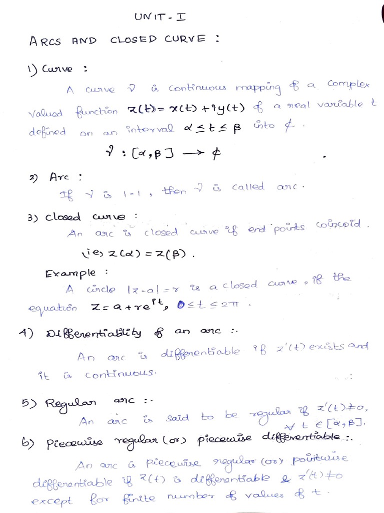 complex analysis unit 1 | PDF
